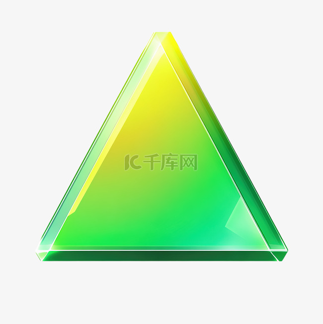 绿色渐变三角形渐变三角形按钮素材图片免费下载-千库网