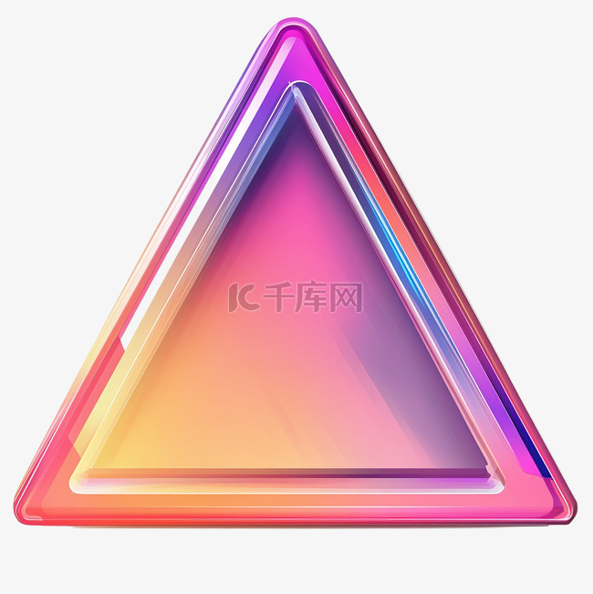 渐变三角形渐变三角形按钮素材图片免费下载-千库网