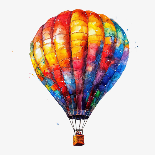 充满活力的热气球绘画素材图片免费下载-千库网