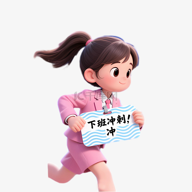 职场表情包卡通打工人下班冲刺设计图素材图片免费下载-千库网