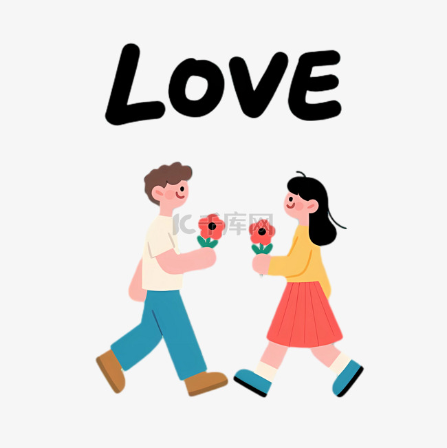 可爱情侣表情包LOVE设计素材图片免费下载-千库网