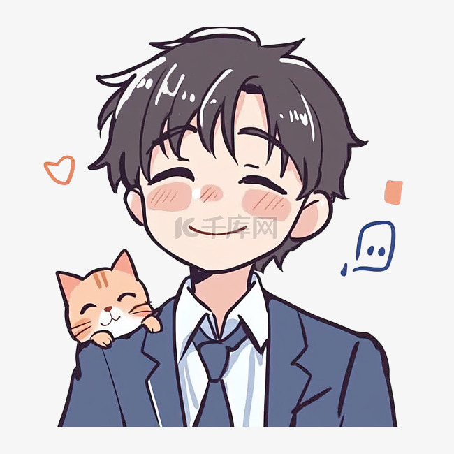 卡通可爱男孩头像素材图片免费下载-千库网