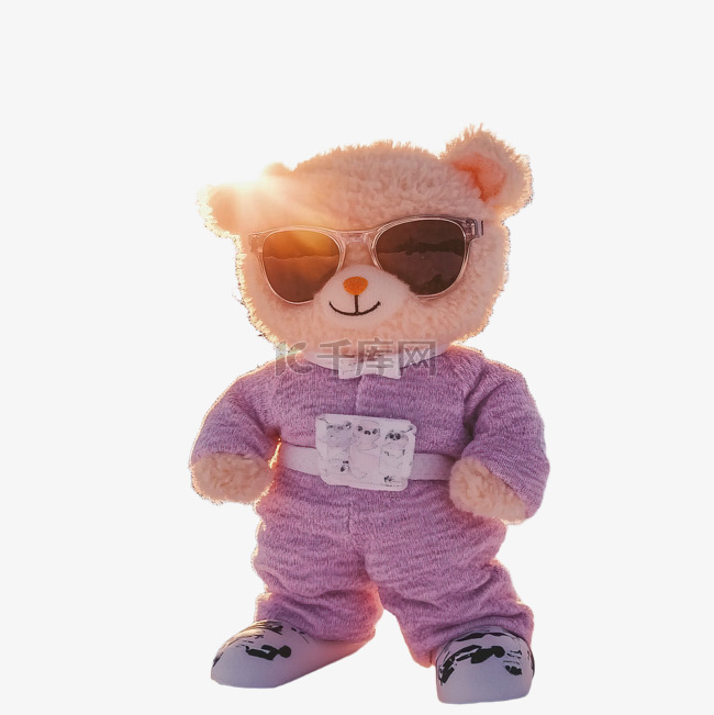 可爱毛绒熊滑雪头像素材图片免费下载-千库网