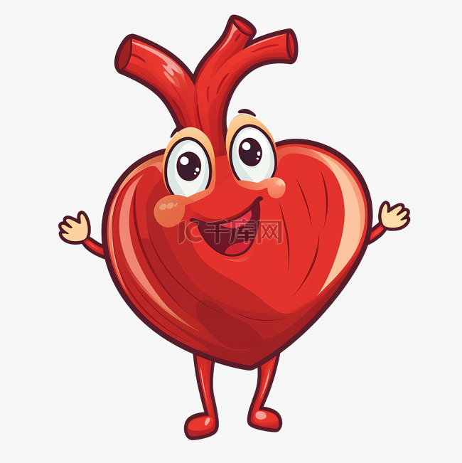 可爱的心卡通人物素材图片免费下载-千库网