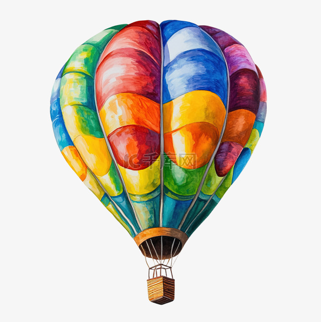 充满活力的热气球绘画适合艺术和装饰素材图片免费下载-千库网