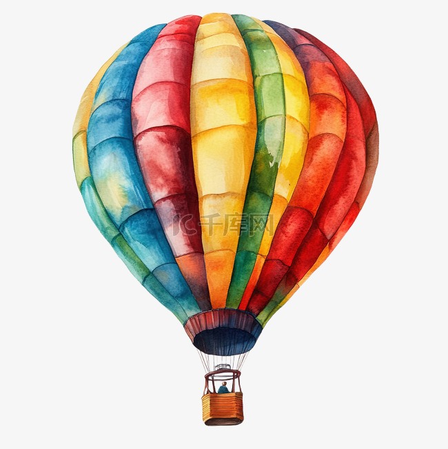 充满活力的热气球绘画适合艺术和装饰素材图片免费下载-千库网