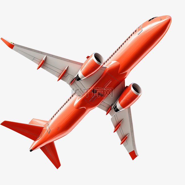 飞行中的红色飞机素材图片免费下载-千库网
