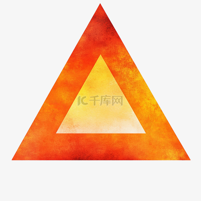 橙色渐变三角形素材图片免费下载-千库网