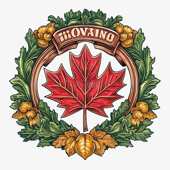 加拿大安大略省的徽章素材图片免费下载-千库网