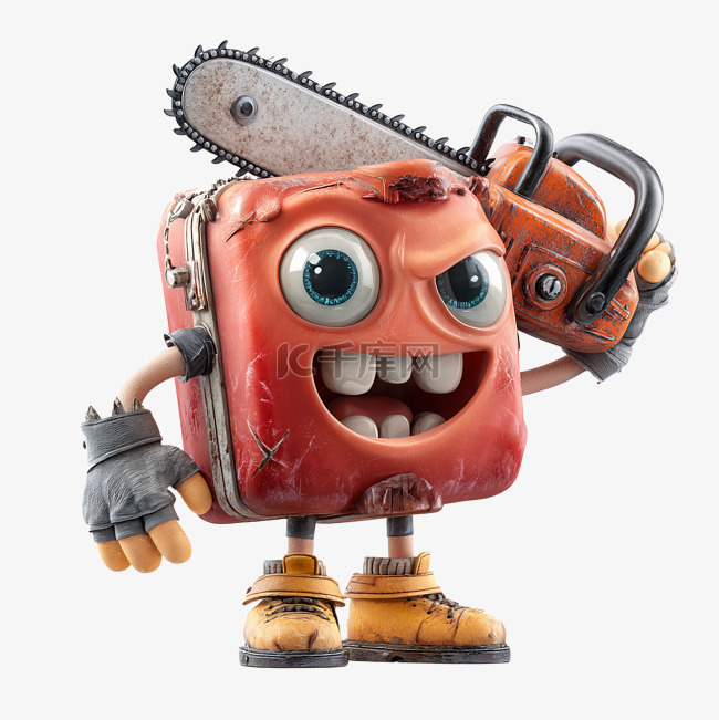 卡通电锯人物素材图片免费下载-千库网