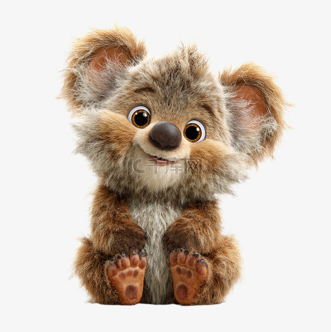 动画片中可爱的小熊坐在野生动物上素材图片免费下载-千库网