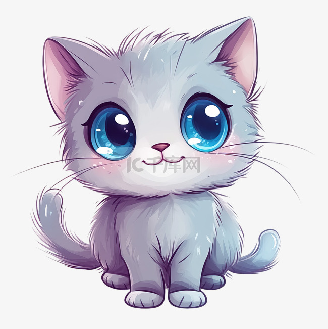 卡哇伊可爱猫咪赤壁吉祥物艺术素材图片免费下载-千库网