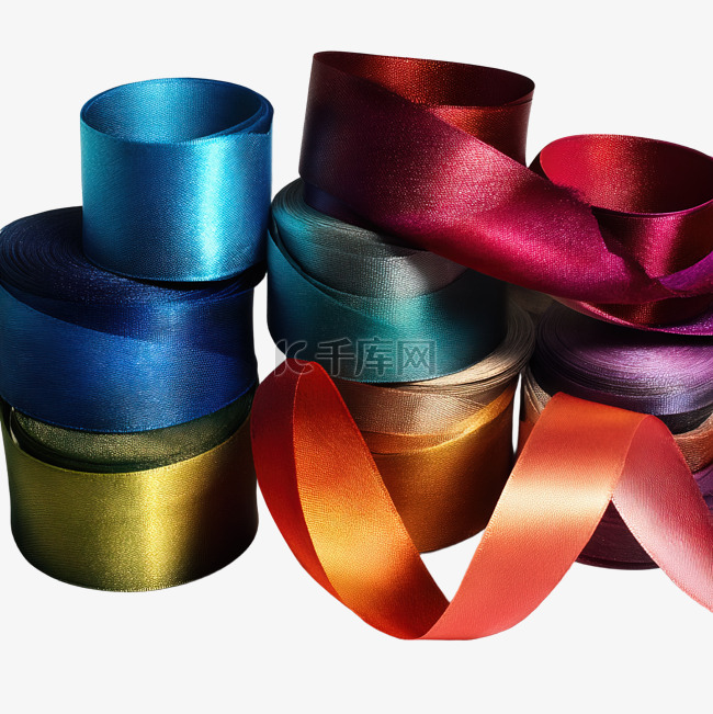 彩色丝带的集合素材图片免费下载-千库网