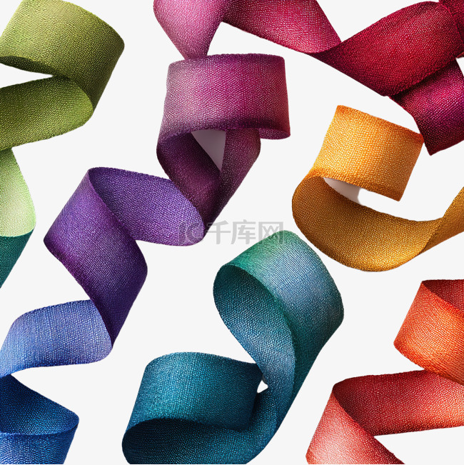 彩色丝带的集合素材图片免费下载-千库网