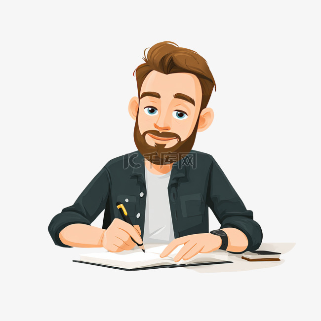 卡通内容作家素材图片免费下载-千库网