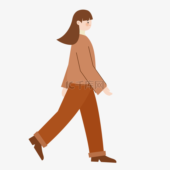 女生走路免抠素材图片免费下载-千库网