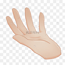 卡通伸手手势插画素材图片免费下载-千库网