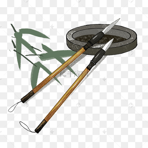 毛笔卡通图片-毛笔卡通图片素材免费下载-千库网