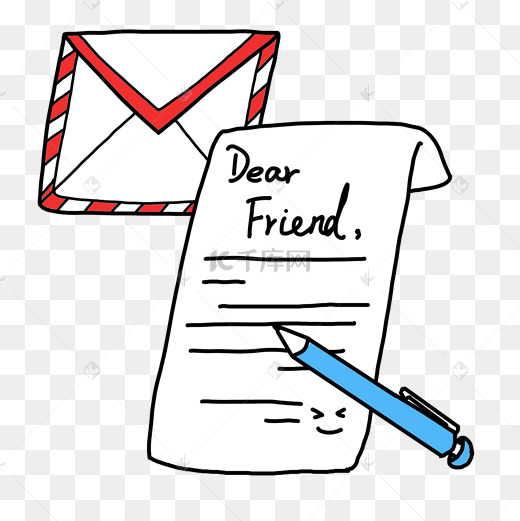 卡通手绘信封图片-卡通手绘信封图片素材免费下载-千库网