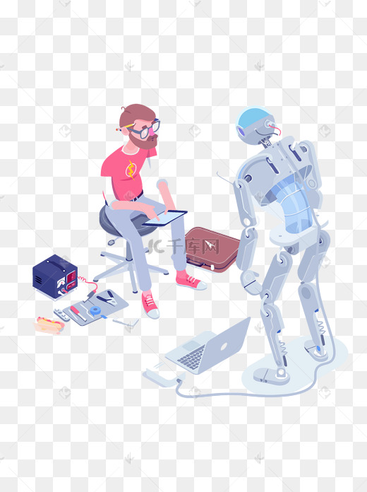 科研人员卡通图片-科研人员卡通图片素材免费下载-千库网