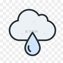 天气小雨图标图片-天气小雨图标图片素材免费下载-千库网