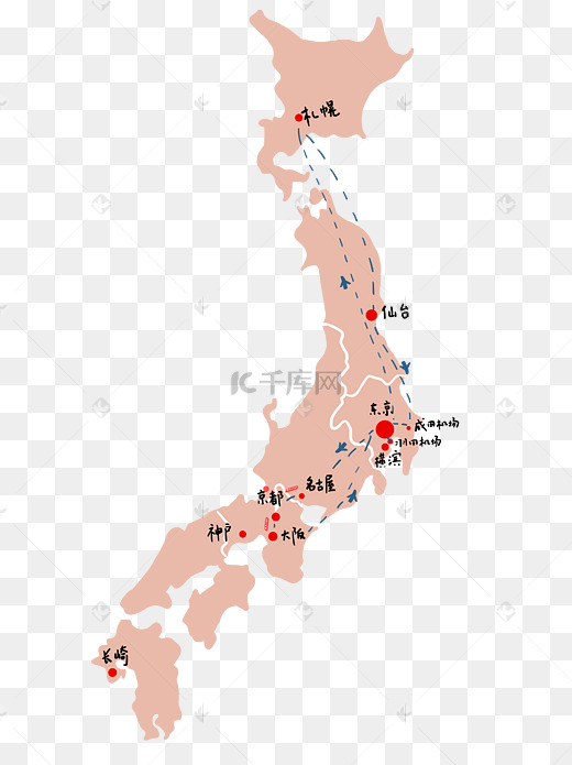 日本地图图片-日本地图图片素材免费下载-千库网