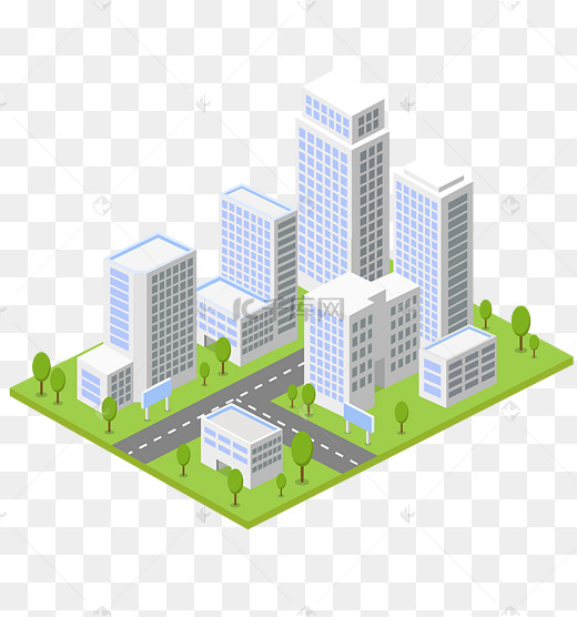 建筑群立体图片-建筑群立体图片素材免费下载-千库网