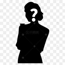 神秘人黑色女性剪影素材图片免费下载-千库网