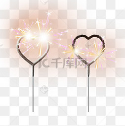 烟花棒爱心图片-烟花棒爱心图片素材免费下载-千库网