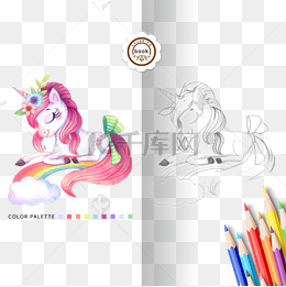 线稿小马图片-线稿小马图片素材免费下载-千库网