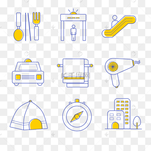 餐具刀叉icon图片-餐具刀叉icon图片素材免费下载-千库网