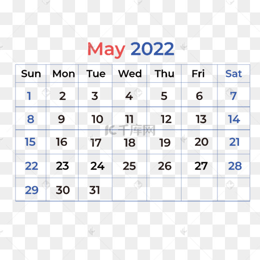 2022年5月份日历图片-2022年5月份日历图片素材免费下载-千库网