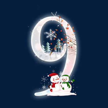 冬天雪人数字9图片_冬天雪人数字9素材-冬天雪人数字9图片大全-千库网