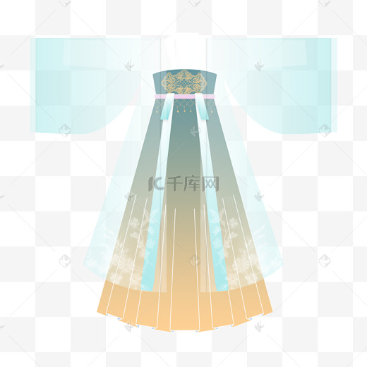 蓝色古风衣服图片-蓝色古风衣服图片素材免费下载-千库网