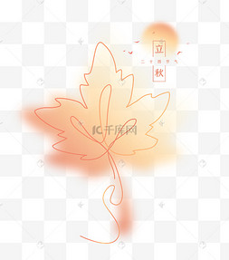 枫叶线描图片-枫叶线描图片素材免费下载-千库网