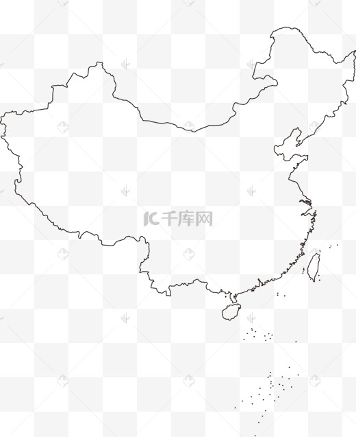 中国地图可着色图片-中国地图可着色图片素材免费下载-千库网