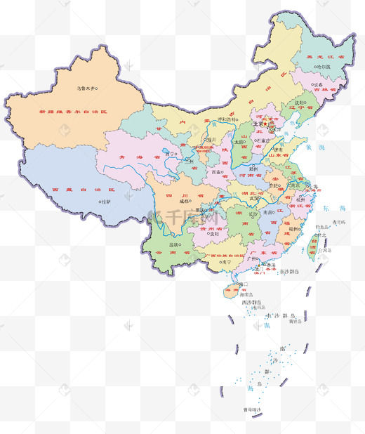 中国地图ps图片-中国地图ps图片素材免费下载-千库网