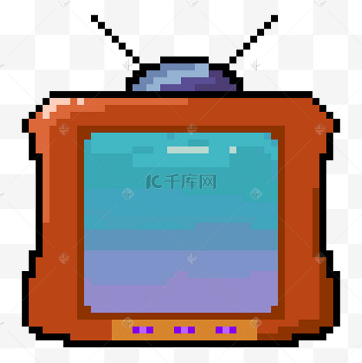 电视机像素图片-电视机像素图片素材免费下载-千库网