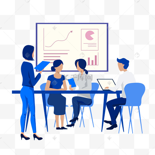 扁平小组讨论图片-扁平小组讨论图片素材免费下载-千库网