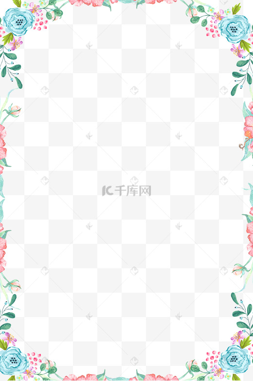 花手绘花边框图片-花手绘花边框图片素材免费下载-千库网