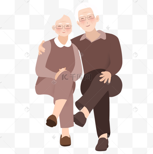 卡通人老年人图片-卡通人老年人图片素材免费下载-千库网