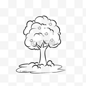树简笔画素材图片免费下载-千库网