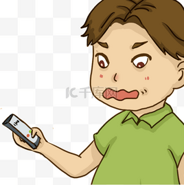 惊讶表情看手机设计素材-惊讶表情看手机模板设计-海报图片下载-千库网