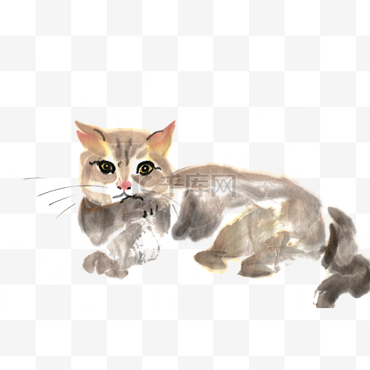 猫的国画图片-猫的国画图片素材免费下载-千库网