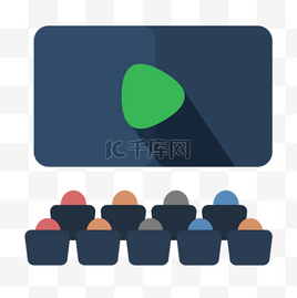 看电影图标icon设计素材-看电影图标模板下载-千库网