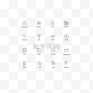 简约线条断点icon素材图片免费下载-千库网