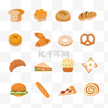 卡通面包图片-卡通面包素材-卡通面包模板图片下载-千库网