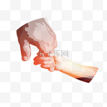 卡通握着的手设计素材-卡通握着的手模板设计-海报AI图片下载-千库网