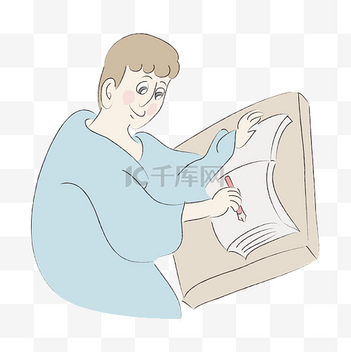 手绘作家图片_手绘作家素材-手绘作家图片大全-千库网