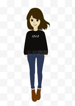 卡通女孩画像图片-卡通女孩画像图片素材免费下载-千库网